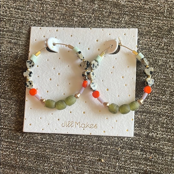jill makes | Jewelry | Jill Makes Beaded Hoop Earrings | Poshmark